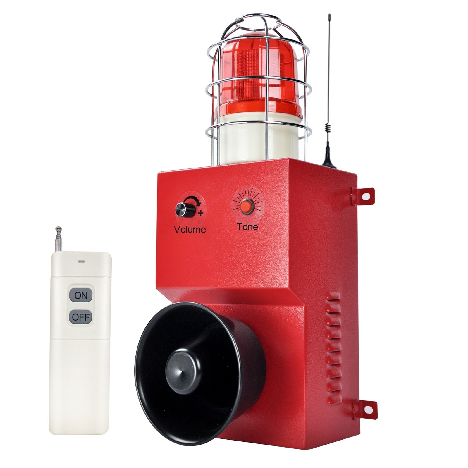 YASONG 2000m Wireless Remote Control Siren Alarm 0-130dB 12 Horn Tones ...