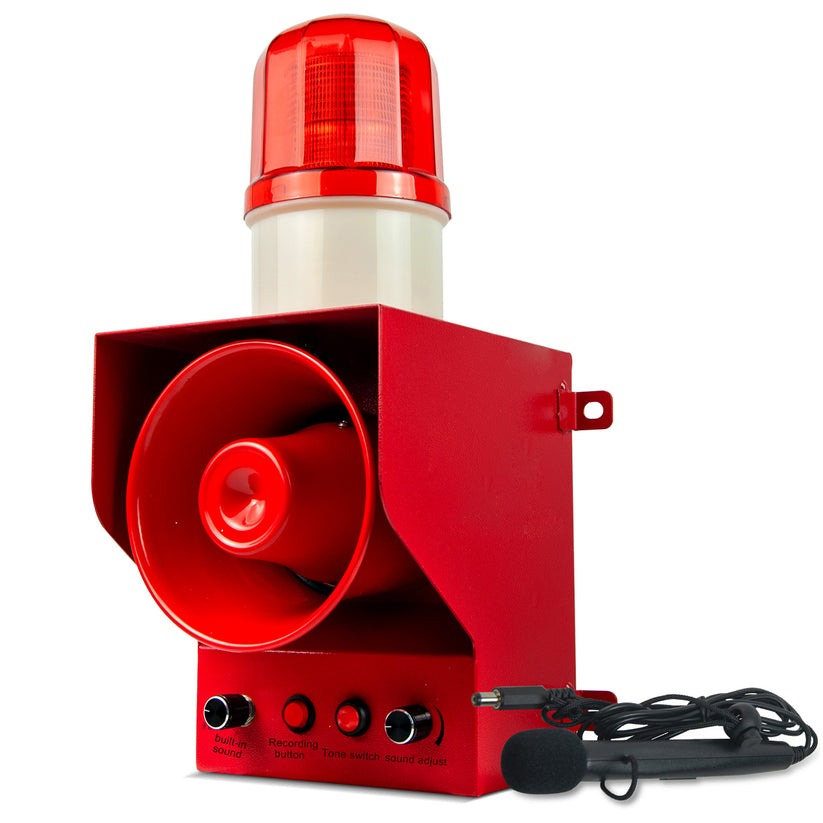 YASONG 30W 130dB Recordable Alarm Siren Waterproof Security Horn SLB ...