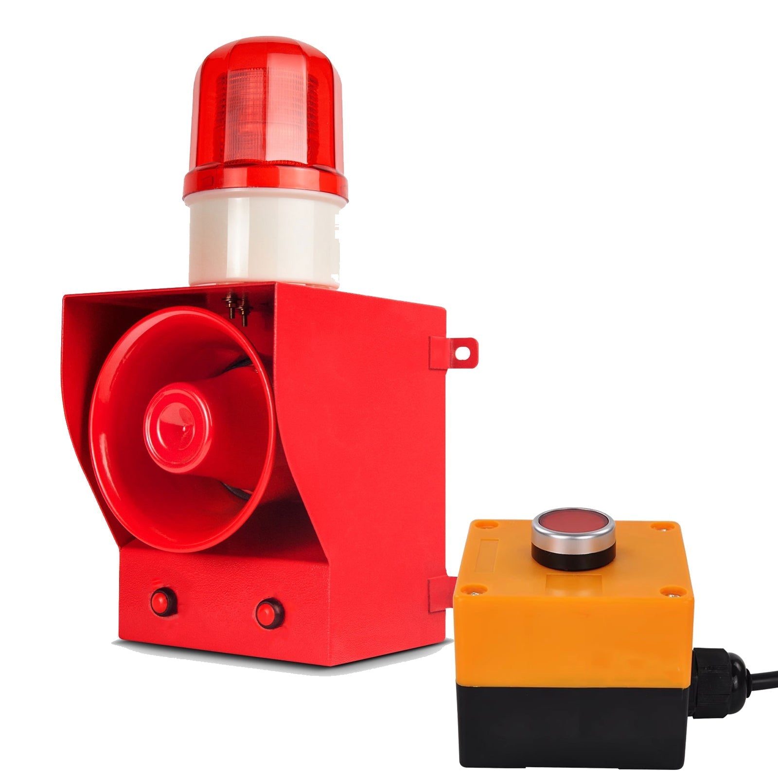 YASONG Alarm Siren with Button Control Box 130dB Horn 12 Tones Adjusta ...