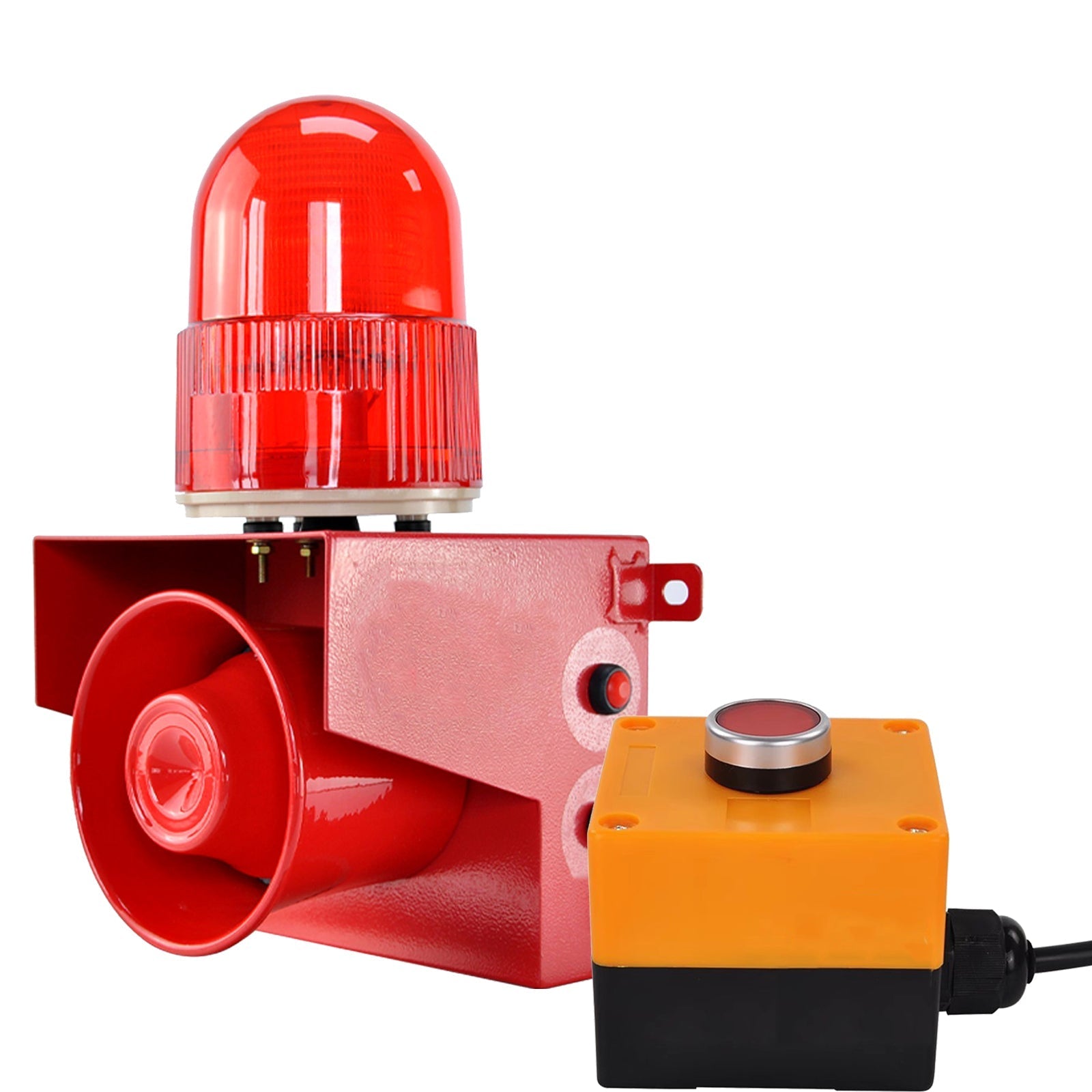 YASONG Outdoor Alarm Siren with Button Control Box Adjust 0-120dB Loud ...