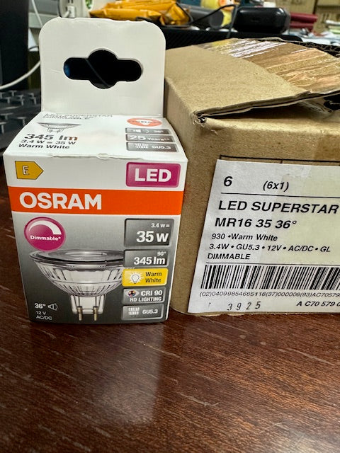 Osram LED Superstar MR 16 GU5.3 12V 3.4W=35W 930 WW Dim – DELIGHT ...