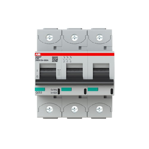 ABB High Performance S800C MCB 3P 80A Curve C Circuit Breaker – DELIGHT ...