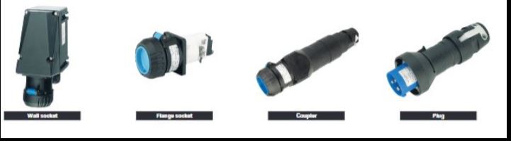 Eaton IP66 Cable Mount 2P + E Power Connector Socket ATEX, Rated At 16 ...