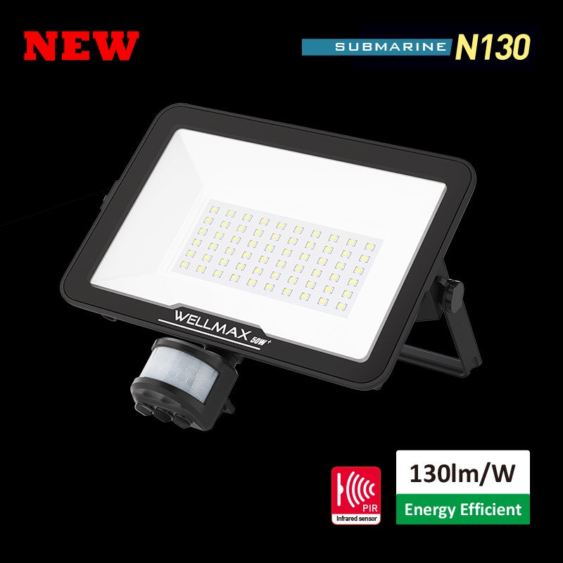 Wellmax Submarine N130 Series 3000K Led PIR Flood Light – DELIGHT ...