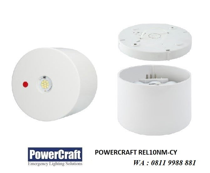 Powercraft REL10NM-CY(Li-ion 3Hrs)6W Non Maintained Surface Mount Cyli ...