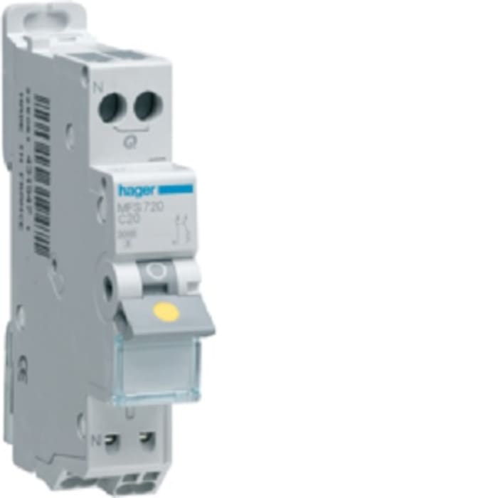 Hager Electronic Circuit Breaker 20A MFS, 1 channels – DELIGHT ...