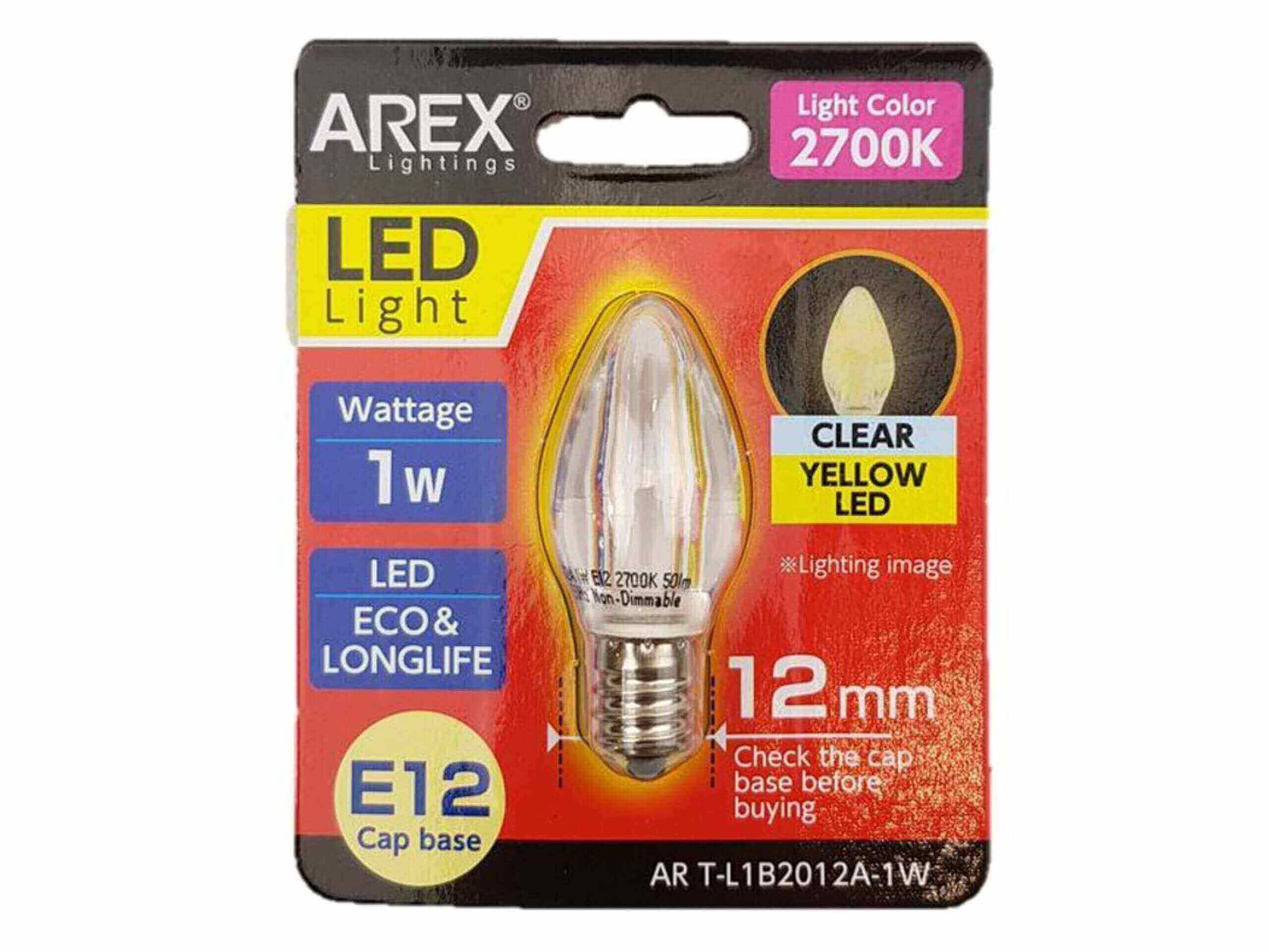 Arex AR T-L1B2012A-1W E12 Led Bulb – DELIGHT OptoElectronics Pte. Ltd