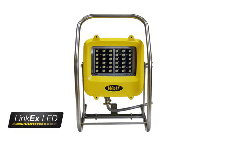 Wolf Safety LED Floodlite 20M SY Cable 24V ATX Plug c/w stand + Protec ...
