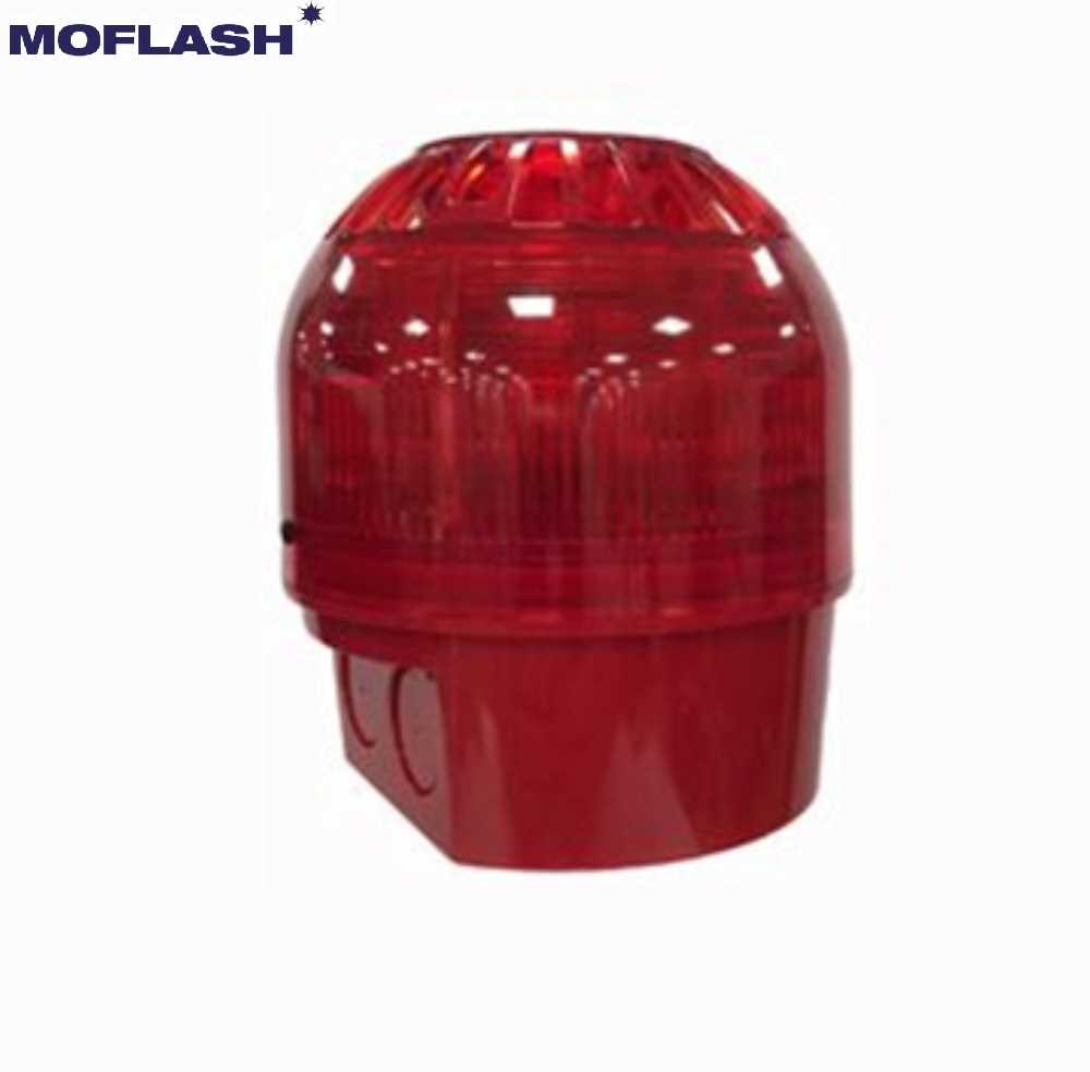 MOFLASH AEL50-04MF-02/AC110-230V/RED/IP65, 102dB BEACON TONE SOUNDER L ...