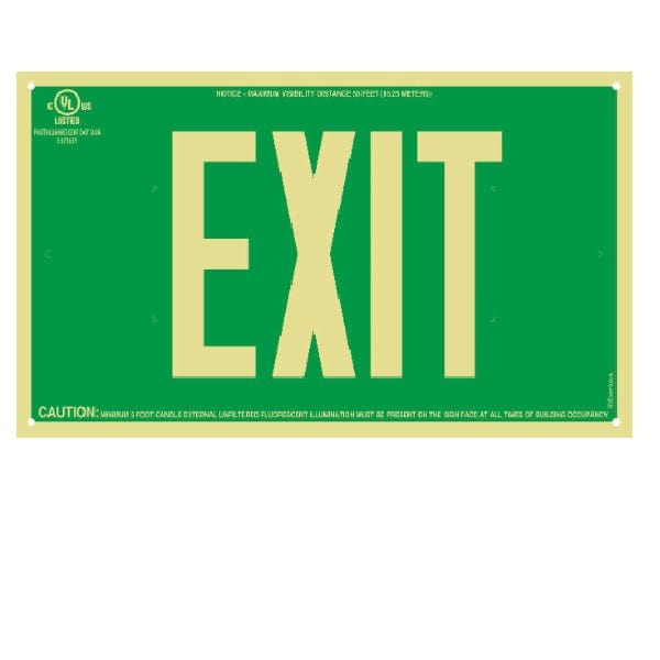 EverLux Self Luminous Exit Sign UL924 Approved x5Pcs – DELIGHT ...