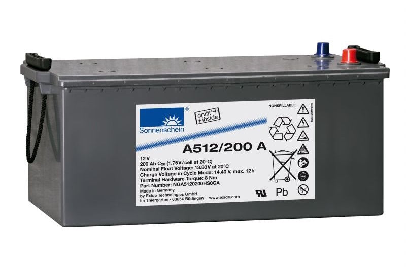 Sonnenschein 12V 200AH A512/200A dryfit sealed GEL mf battery – DELIGHT ...
