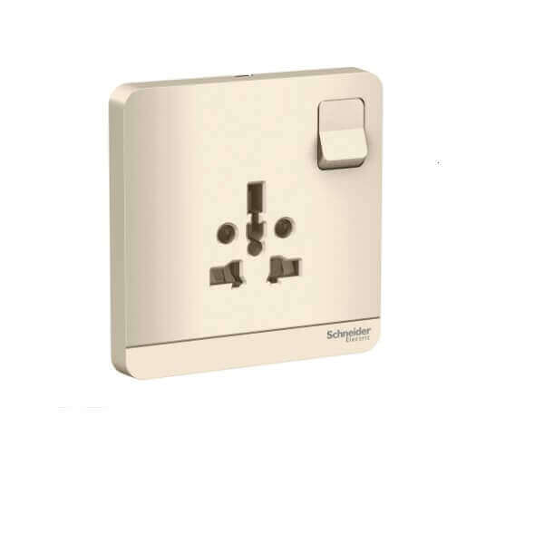 Schneider AvatarOn, 2P + 3P, 16 A, 250 V,Universal SSO switched socket ...