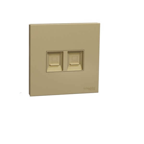 Schneider AvatarOn C, Telephone + data socket, RJ45, cat5E, keystone o ...